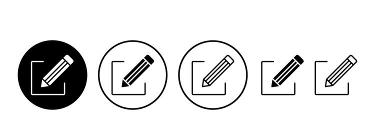 Edit icon edit document sign and symbol pencil Vector Image