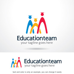 Dna team logo template design emblem Royalty Free Vector