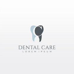 Letter e tooth dental logo design Royalty Free Vector Image