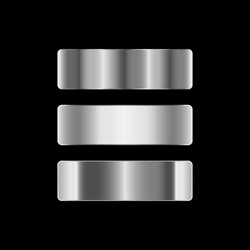 Metallic silver gradient swatches Royalty Free Vector Image