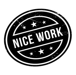 Nice work stamp on white Royalty Free Vector Image