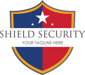Shield security logo design template Royalty Free Vector