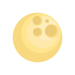 Yellow full moon Royalty Free Vector Image - VectorStock
