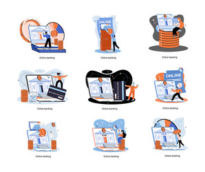 Online banking platform remote bank service Vector Image