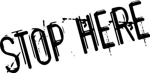 Stop here rubber stamp Royalty Free Vector Image