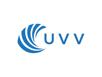 Uvv letter logo design on white background Vector Image