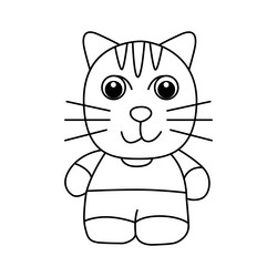 Cute apple cartoon coloring page for kids Vector Image