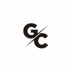 Gc logo letter initial logo designs template Vector Image