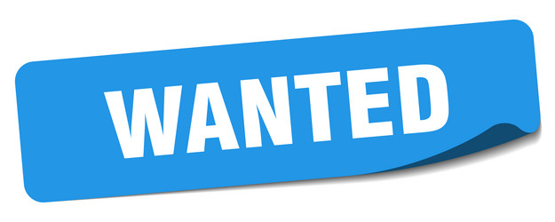 Wanted sticker wanted label Royalty Free Vector Image
