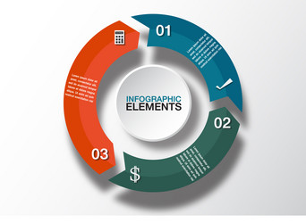 Circle arrows infographic template Royalty Free Vector Image