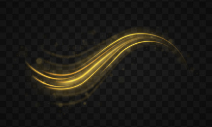 Golden line light Royalty Free Vector Image - VectorStock