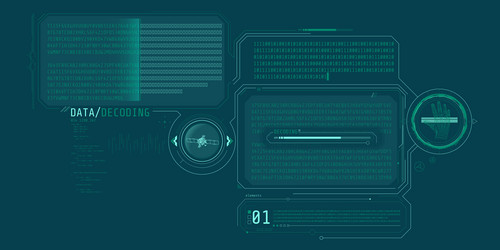 Hud interface design for decoding satellite Vector Image