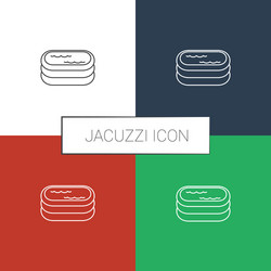 Jacuzzi icon white background Royalty Free Vector Image