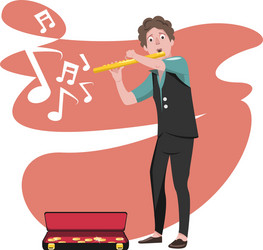 Musician playing music together band Royalty Free Vector