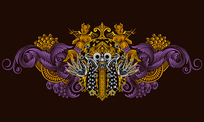 Rangda mask traditional balinese culture Vector Image