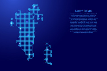 Bahrain map from futuristic concentric blue Vector Image