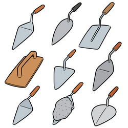 Set trowel Royalty Free Vector Image - VectorStock