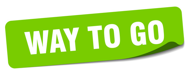 Way to go sticker label Royalty Free Vector Image