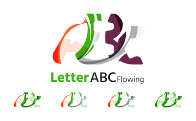 Abc company logo set Royalty Free Vector Image