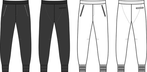 Sweatpants mock ups design templates Royalty Free Vector