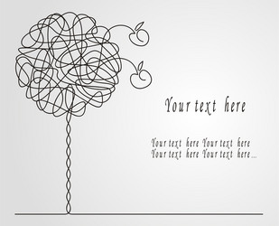 Group of stylized abstract apple trees Royalty Free Vector