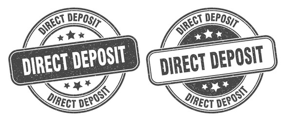 Direct deposit stamp Royalty Free Vector Image