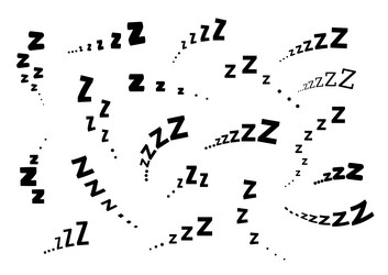 Zzz sleep snore text in black speech bubble Vector Image