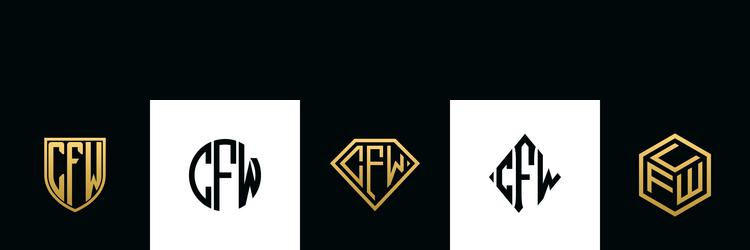 Initial letters ivj logo designs bundle this Vector Image