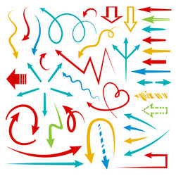 Handwritten arrows Royalty Free Vector Image - VectorStock