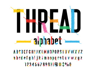 Thread font Royalty Free Vector Image - VectorStock