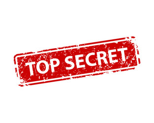 Top secret sign sticker stamp texture Royalty Free Vector