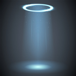 Ufo sci-fi light rays energy alien spaceship Vector Image