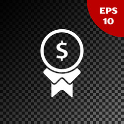 White reward for good work icon isolated on Vector Image