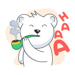 Bear smoking Royalty Free Vector Image - VectorStock