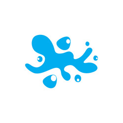 Blue water splash logo design Royalty Free Vector Image