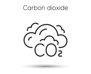 Co2 gas line icon carbon dioxide offset sign Vector Image