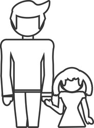 Daughter Father Lovely Outline Vector Images (over 1,700)