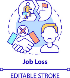 Job loss concept icon Royalty Free Vector Image