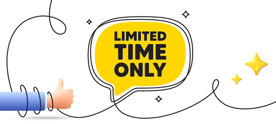 Limited time symbol special offer sign hand Vector Image