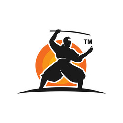 Ninja logo design Royalty Free Vector Image - VectorStock