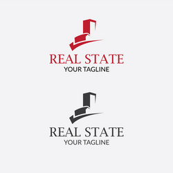 Real state logo with style modern for construction