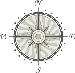 Vintage sun compass rose Royalty Free Vector Image