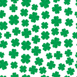 Seamless pattern with green watercolor clover Vector Image