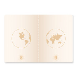 Blank open passport template Royalty Free Vector Image