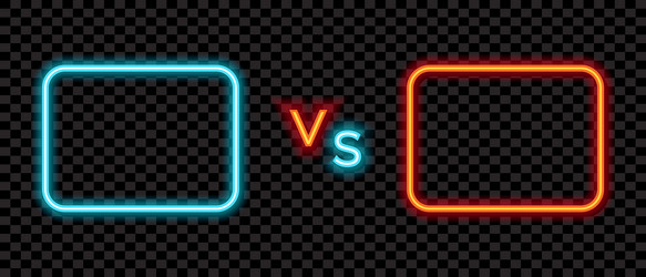Versus neon sign neon symbol light banner bright Vector Image