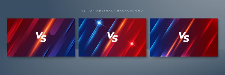 Versus vs background with blue and red light Vector Image