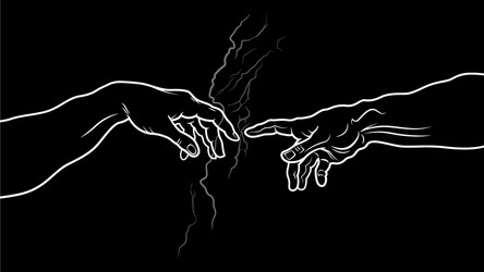 Creation Adam Finger Vector Images (88)