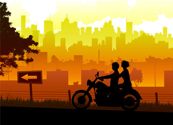 Motorcycle rider background Royalty Free Vector Image