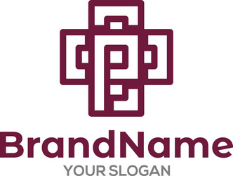 Medical plastic surgery logo design Royalty Free Vector