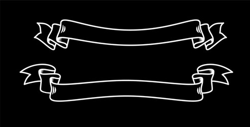 Ribbon Title Black and White Vector Images (over 260)